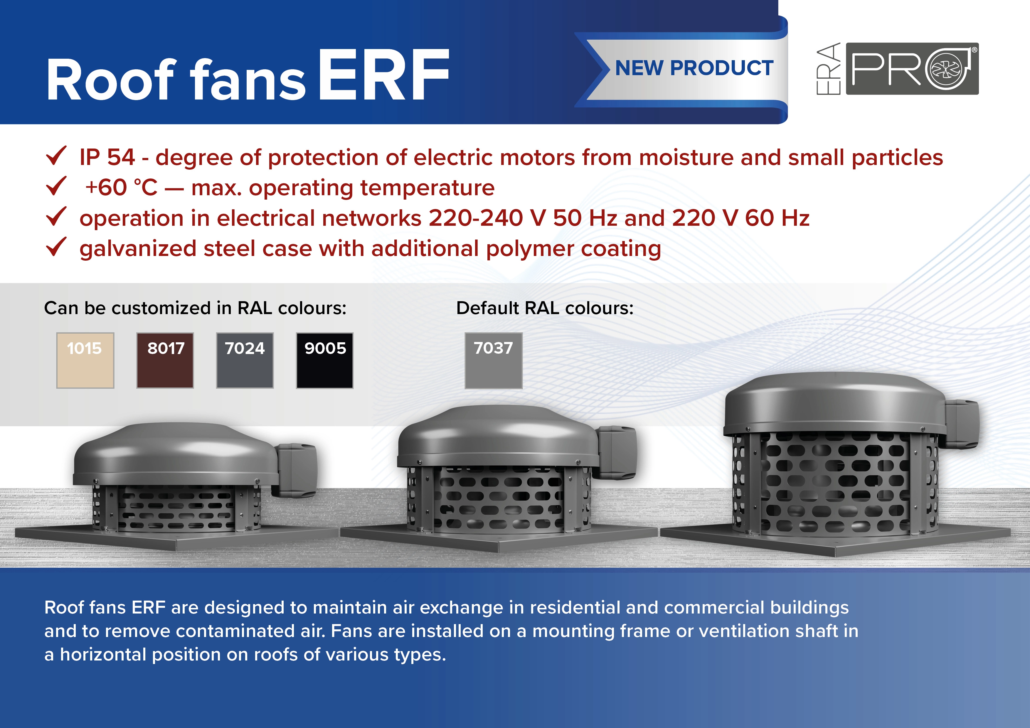 Roof fans ERF